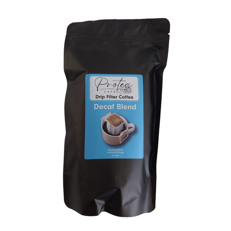 Drip Filter Coffee – Decaf Pouch – 15 Cups – Protea Café